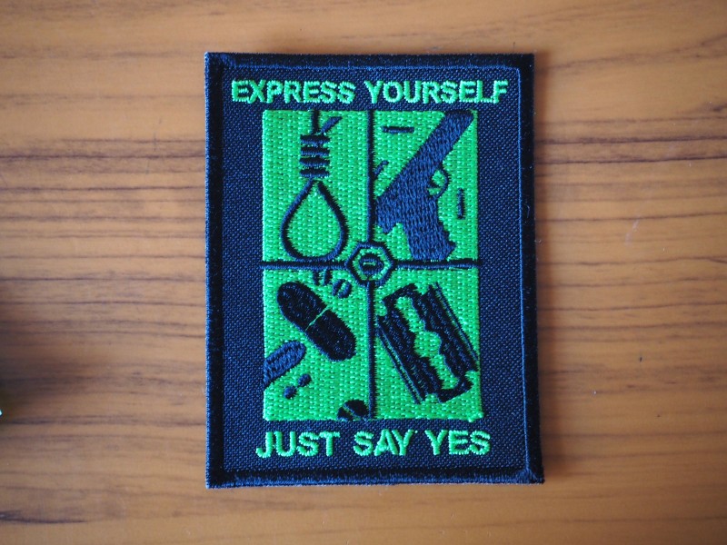EXPRESS YOURSELF JUST SAY YES patch (Green) | Depressive Illusions Records