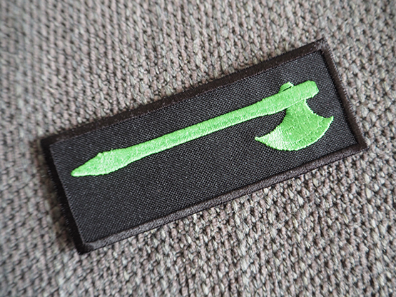 MEDIEVAL AXE Patch (green) | Depressive Illusions Records