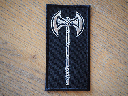 MEDIEVAL AXE Patch (silver) | Depressive Illusions Records