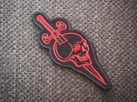 Skull & Sword Patch (red) | Depressive Illusions Records